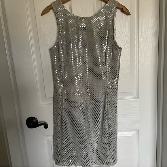 Rhapsody | Dresses | Vintage Rhapsody Silver Sequin Dress | Poshmark